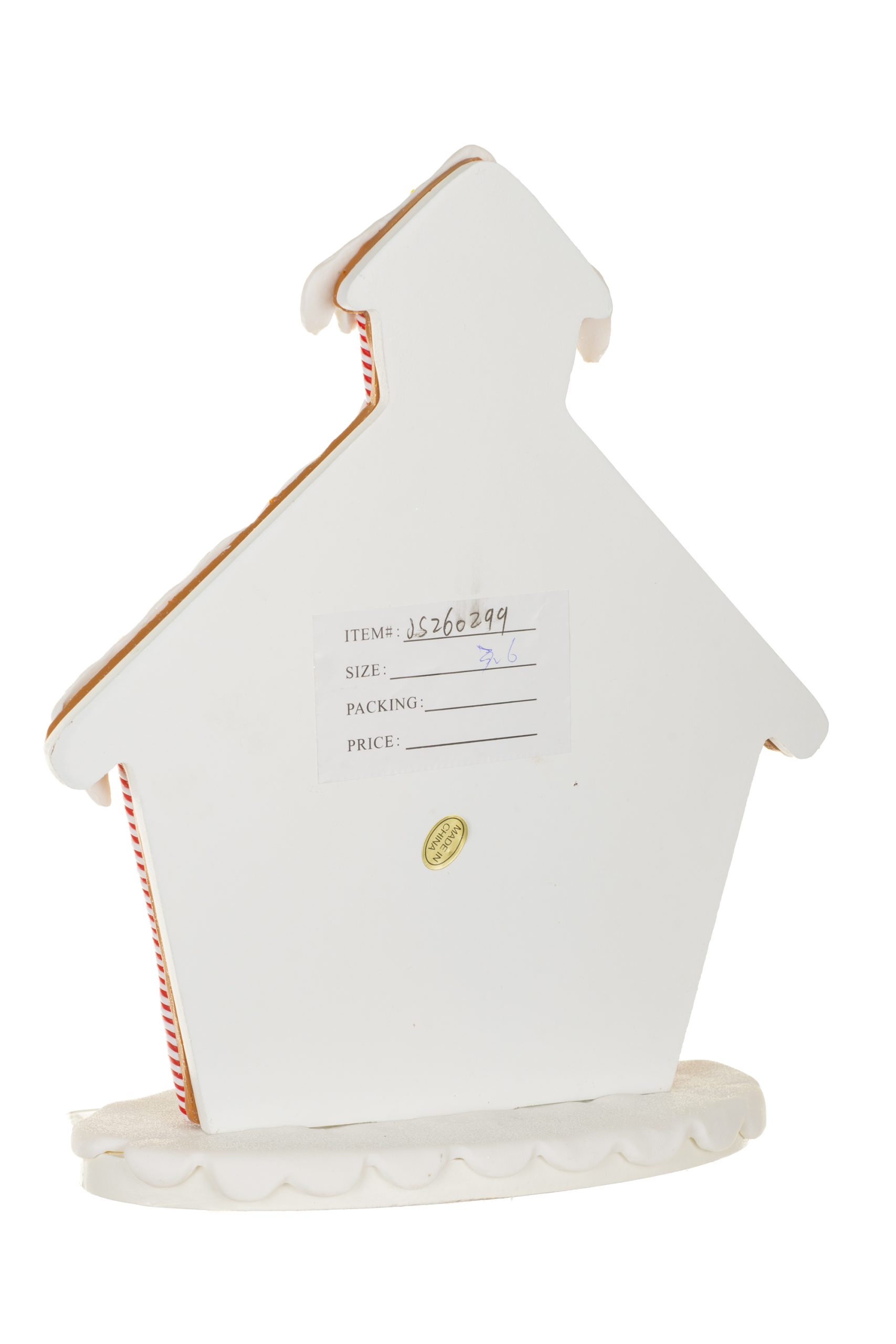 Brown Gingerbread House With Santa | Starlight Collection